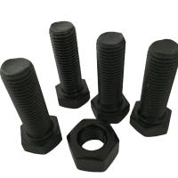 China DIN933 931 Grade 8.8 M20 Hex Black Bolts and Nuts ISO9001 Certified 10mm 300mm for sale