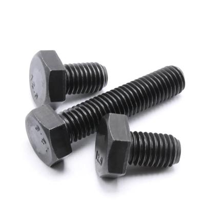 China Grade 8.8 Stainless Steel Hexagon Head Bolts M20 M24 M30 DIN933 931 Yellow Zinc for sale