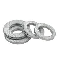 China DIN Standard Stainless Steel Two-fold Double Stack Self Locking Washer with ZINC Finish for sale