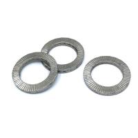 China DIN Standard Stainless Steel Two-fold Double Stack Self Locking Washer with ZINC Finish for sale