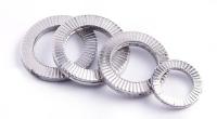China DIN Standard Stainless Steel Two-fold Double Stack Self Locking Washer with ZINC Finish for sale