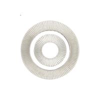 China ISO9001 Certified DIN25201 Double Stacked Self-Locking Gaskets M3-30 65Mn Zinc White for sale