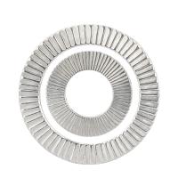China ISO9001 Certified DIN25201 Double Stacked Self-Locking Gaskets M3-30 65Mn Zinc White for sale