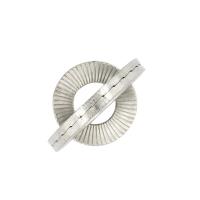 China ISO9001 Certified DIN25201 Double Stacked Self-Locking Gaskets M3-30 65Mn Zinc White for sale