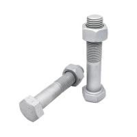 China DIN Standard Hot Dip Galvanized Hex Bolt and Nut Set M12 Yellow Zinc Fastener for sale