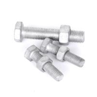 China DIN Standard Hot Dip Galvanized Hex Bolt and Nut Set M12 Yellow Zinc Fastener for sale