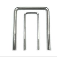 China DIN 3570 Hot Dip Galvanized U Bolts Zinc Finish Steel Strap for Construction Projects for sale