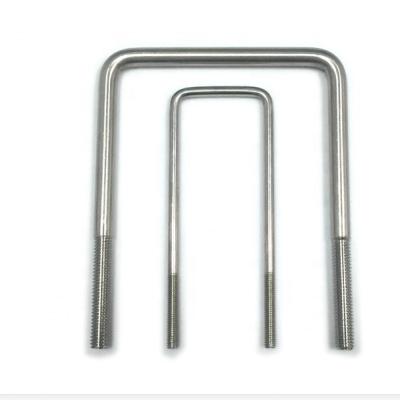 China DIN 3570 Hot Dip Galvanized U Bolts Zinc Finish Steel Strap for Construction Projects for sale