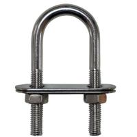 China DIN 3570 Hot Dip Galvanized U Bolts Zinc Finish Steel Strap for Construction Projects for sale
