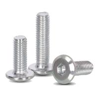 China Carbon Steel Zinc Plated DIN7420 Flat Round Head Hexagon Socket Screw M6x20 for sale