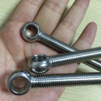 China DIN444 Stainless Steel Eye Bolt Grade 8.8 Yellow Zinc Finish 20mm Thread for sale