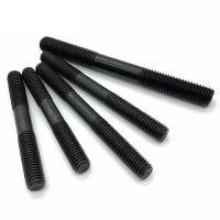 China Carbon Steel DIN938 Stud Bolts Black Oxide M12x100 Lead Screw Zinc Finish for sale
