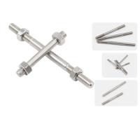 China Customizable Fastening with Stainless Steel Double End Sided Stud Bolts and Nuts for sale