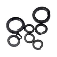 China Black Finish Steel Flat Washer Level Thickened Open Spring Washer DIN127 for sale