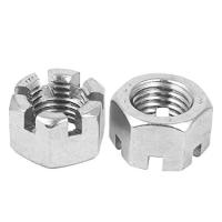 China DIN935 Slotted Hex Castle Nut Grade 8.8 Carbon Steel M6-M64 Hexagonal Nut for sale