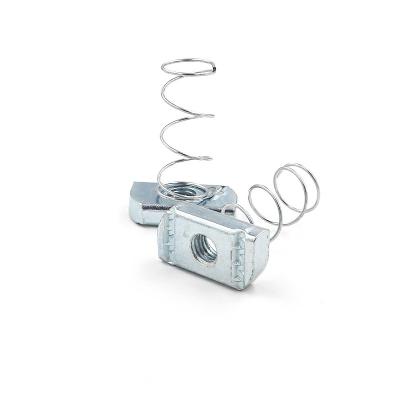 China Zinc Plated M6 M8 M10 T Channel Spring Nut for Long Spring Strut Metric for sale