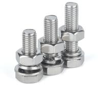 China Stainless Steel Bolts Nuts DIN933 M4 M30 Grade SUS304 Plain Zinc for sale