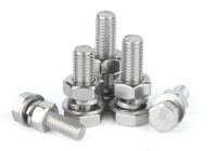 China Stainless Steel Bolts Nuts DIN933 M4 M30 Grade SUS304 Plain Zinc for sale