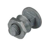China Hot Dipped Galvanized Round Head Guardrail Splice Bolt and Nut ANSI Standard 16mm for sale