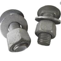 China Hot Dipped Galvanized Round Head Guardrail Splice Bolt and Nut ANSI Standard 16mm for sale