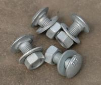 China Hot Dipped Galvanized Round Head Guardrail Splice Bolt and Nut ANSI Standard 16mm for sale