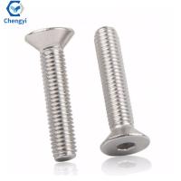 China Custom White Zinc Plated Hexagon Socket Countersunk Head Screw DIN7991 for Industrial for sale