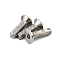 China Custom White Zinc Plated Hexagon Socket Countersunk Head Screw DIN7991 for Industrial for sale