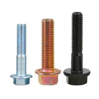 China DIN6921 Flange Hex Head Bolt M6 M10 M12 1-500mm Building Thickness for sale