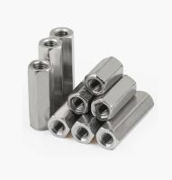 China White Zinc Plated Hexagon Head Coupling Nut Thickened Steel M10 20mm for sale