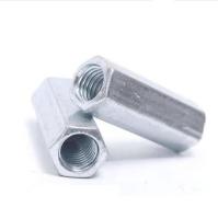 China White Zinc Plated Hexagon Head Coupling Nut Thickened Steel M10 20mm for sale