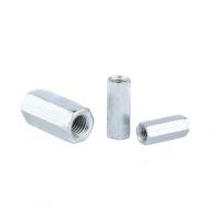 China White Zinc Plated Hexagon Head Coupling Nut Thickened Steel M10 20mm for sale
