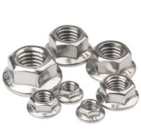 China 304 M8 Hex Lock Din6923 Self Locking Hexagon Flange Nut with Plain Surface Treatment for sale