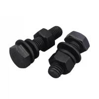 China DIN933 DIN931 Plain Finish Hex Head Bolts Nuts Washers M10 to M50 for sale
