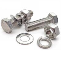 China DIN933 DIN931 Plain Finish Hex Head Bolts Nuts Washers M10 to M50 for sale