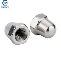 China Carbon Steel DIN 1587 Hexagon Flange Domed End Acorn Nut M6 Grade 4.8 for sale