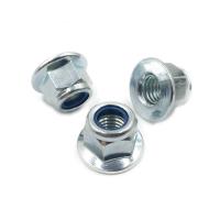 China M2-M100 Hex Flange Nylock Nut Grade 4.8-12.9 Steel Zinc HDG Black Plain Finish for sale