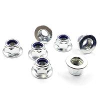 China M2-M100 Hex Flange Nylock Nut Grade 4.8-12.9 Steel Zinc HDG Black Plain Finish for sale