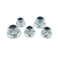 China M2-M100 Hex Flange Nylock Nut Grade 4.8-12.9 Steel Zinc HDG Black Plain Finish for sale