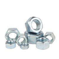 China Carbon Steel DIN Standard Galvanized Hex Nut M6 M8 M10 Zinc Plated Blue White for sale