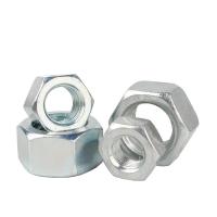 China Carbon Steel DIN Standard Galvanized Hex Nut M6 M8 M10 Zinc Plated Blue White for sale