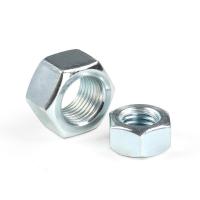 China Carbon Steel DIN Standard Galvanized Hex Nut M6 M8 M10 Zinc Plated Blue White for sale