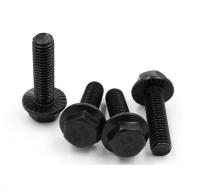 China DIN6921 Hex Flange Bolts M6-M36 ISO9001 Certified Black Oxide Galvanized for sale