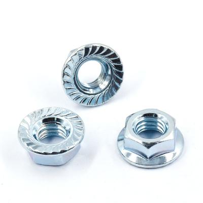 China DIN 6923 Galvanized Hex Flange Nut M8 M10 M12 Metric with OEM Support for sale
