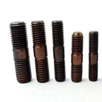 China DIN Standard Stud Bolt ASTM A193 Gr B7 Zinc Finish M6-M16 Heavy Duty Fastener for sale