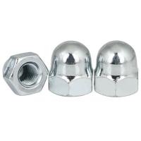 China DIN1587 Hex Domed Cap Nuts Nickel Galvanized White Blue Zinc Plated M6-M20 for sale