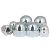 China DIN1587 Hex Domed Cap Nuts Nickel Galvanized White Blue Zinc Plated M6-M20 for sale