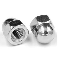China DIN1587 Hex Domed Cap Nuts Nickel Galvanized White Blue Zinc Plated M6-M20 for sale