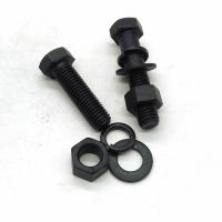 China DIN933 Hex Bolt Nut and Washer Set M6-M30 Standard Thread Sizes Steel for sale