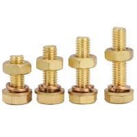 China Grade 4.8 8.8 10.9 12.9 Brass Hex Head Bolts and Nuts Zinc Finish DIN933 DIN931 for sale