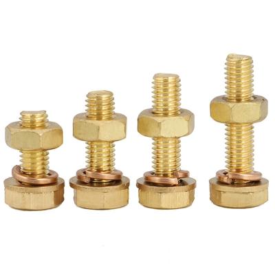 China Grade 4.8 8.8 10.9 12.9 Brass Hex Head Bolts and Nuts Zinc Finish DIN933 DIN931 for sale